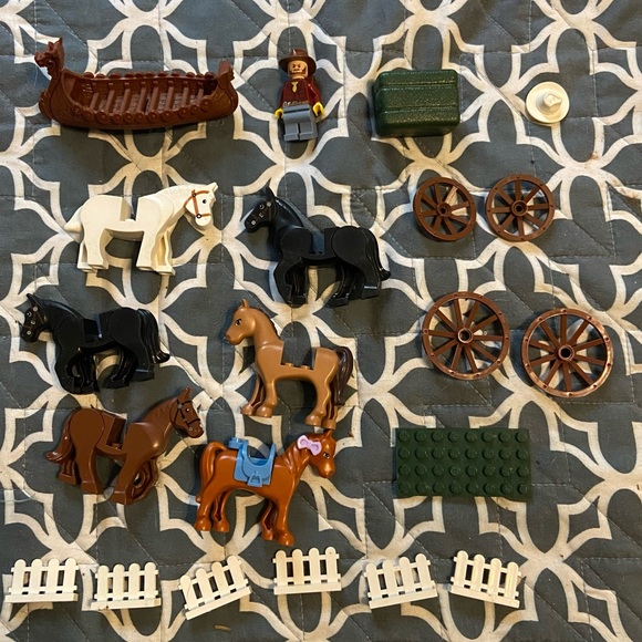 Toys | Lego Horse Picket Fence Alfalfa Boat Cowboy Rancher Westward ...